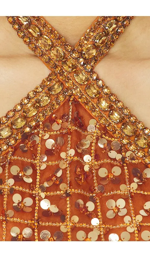 Retrofete Janneth Dress In Metallic Copper