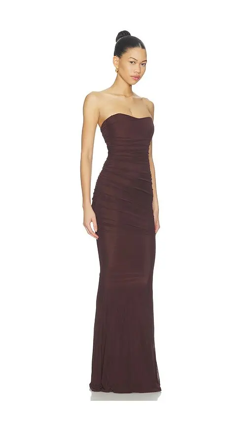 Retrofete Isadore Mesh Dress In Brown