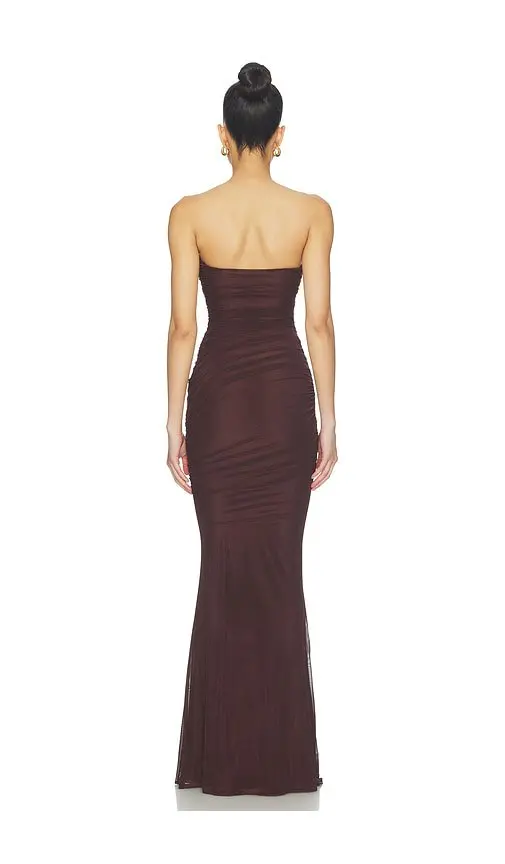 Retrofete Isadore Mesh Dress In Brown