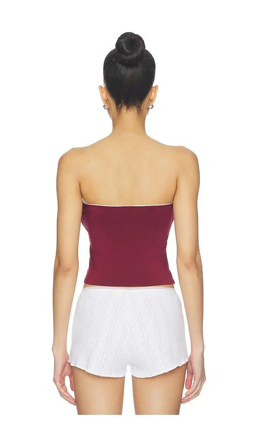 RAT BOI Contour Tube Top In Burgundy
