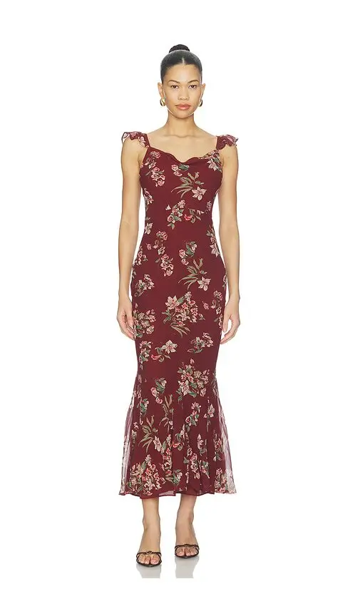 Astr The Label Denisse Dress In Rust
