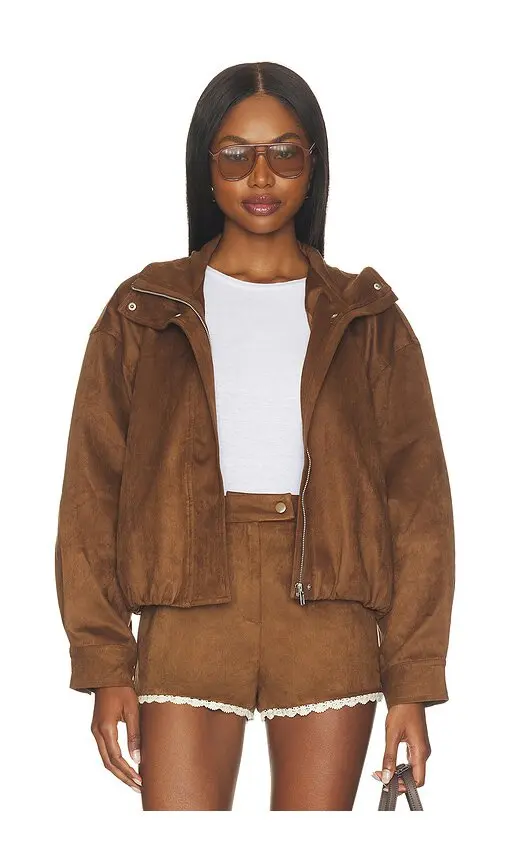 Astr The Label Brown Cooper Jacket - Chestnut