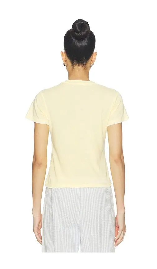 Daydreamer Solid Burnout Vintage Tee In Yellow