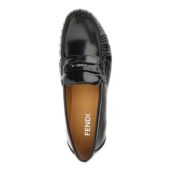 Fendi Scrunch' Leather Loafers