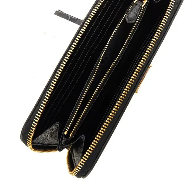 Prada Saffiano Leather Zip-around Wallet