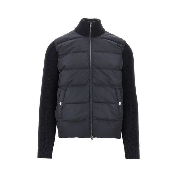 Herno Padded Nylon And Wool Cardigan