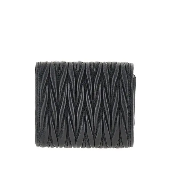 Miu Miu Matelassé Nappa Leather Twi-fold Wallet
