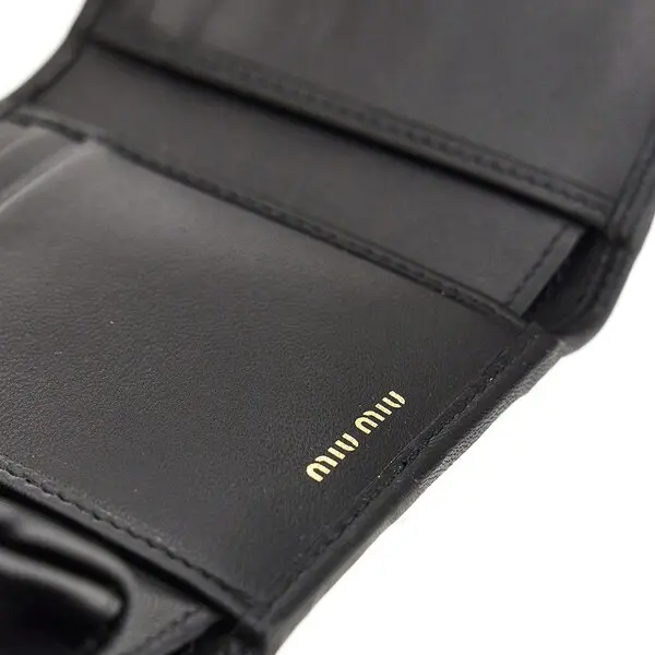 Miu Miu Matelassé Nappa Leather Twi-fold Wallet