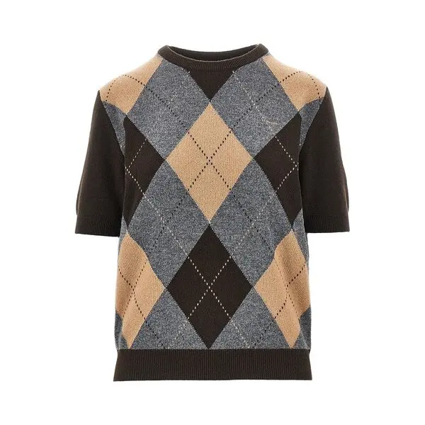 Prada Cashmere Lozenge Sweater - Brown