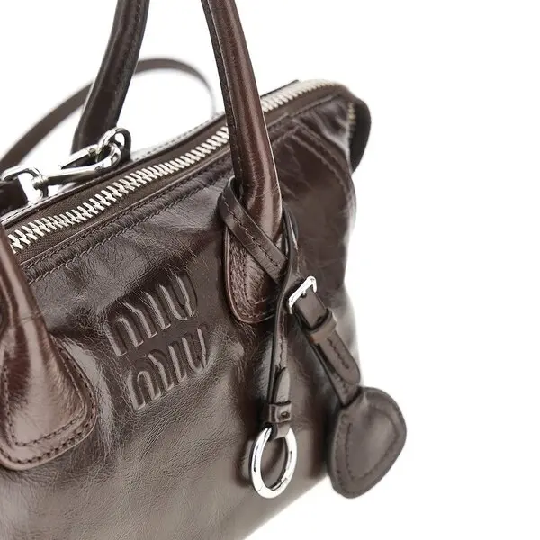 Miu Miu Embossed Logo Leather Bag