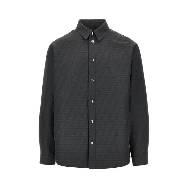 Fendi Padded Ff Jacquard Nylon Overshirt