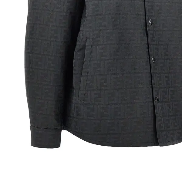 Fendi Padded Ff Jacquard Nylon Overshirt