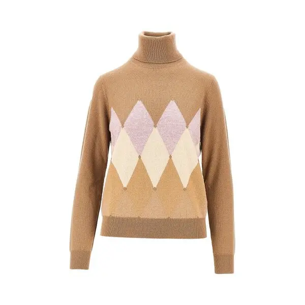 BALLANTYNE Lozenge Cashmere Turtleneck Sweater