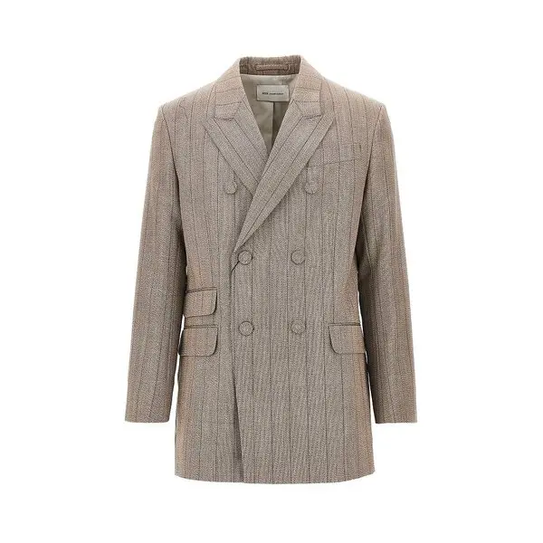 AMI Paris Double-breasted Wool Jacket With Martingale