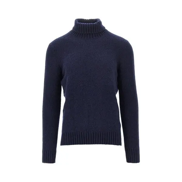PIACENZA CASHMERE 1733 Cashmere-blend Turtleneck Sweater - Blue