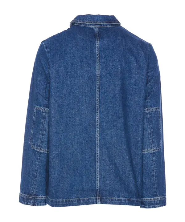A.p.c. Logo Patch Denim Overshirt