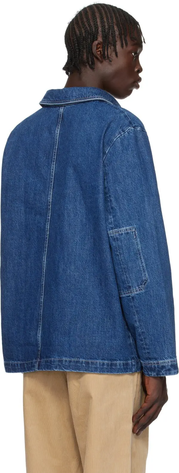 A.p.c. Logo Patch Denim Overshirt