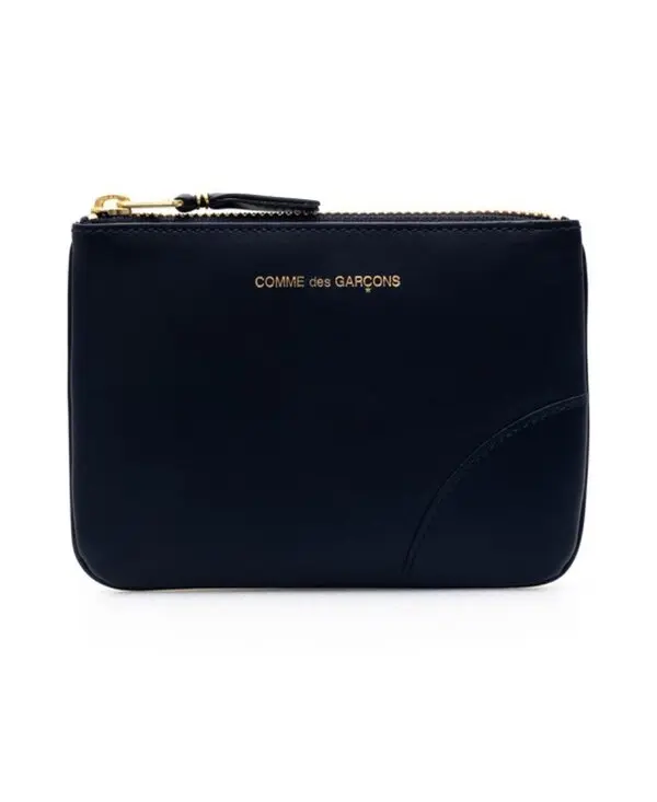 Play Comme Des Garcon Navy Blue Zipper Purse