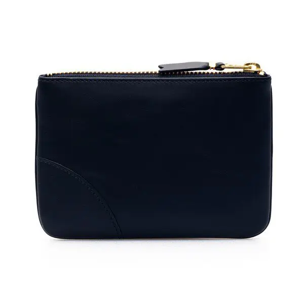 Play Comme Des Garcon Navy Blue Zipper Purse
