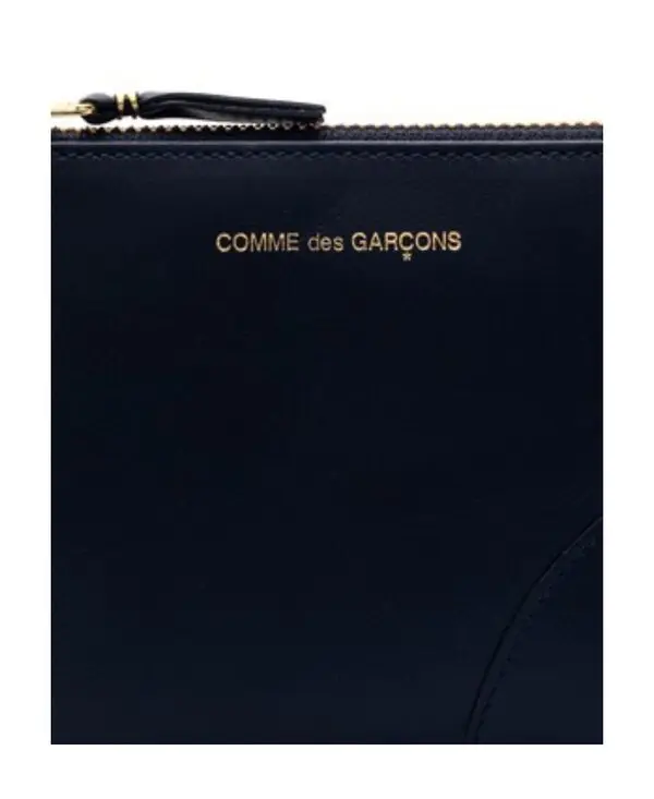 Play Comme Des Garcon Navy Blue Zipper Purse