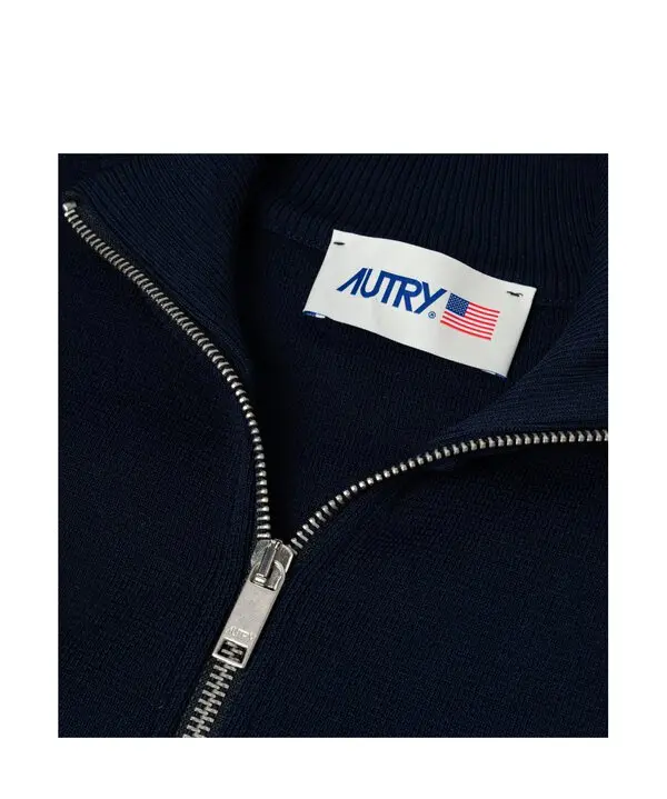 AUTRY Logo Patch Zipped Jacket