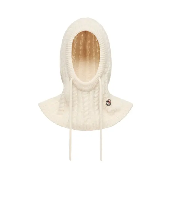 Moncler Cable Knit Alpaca Blend Balaclava