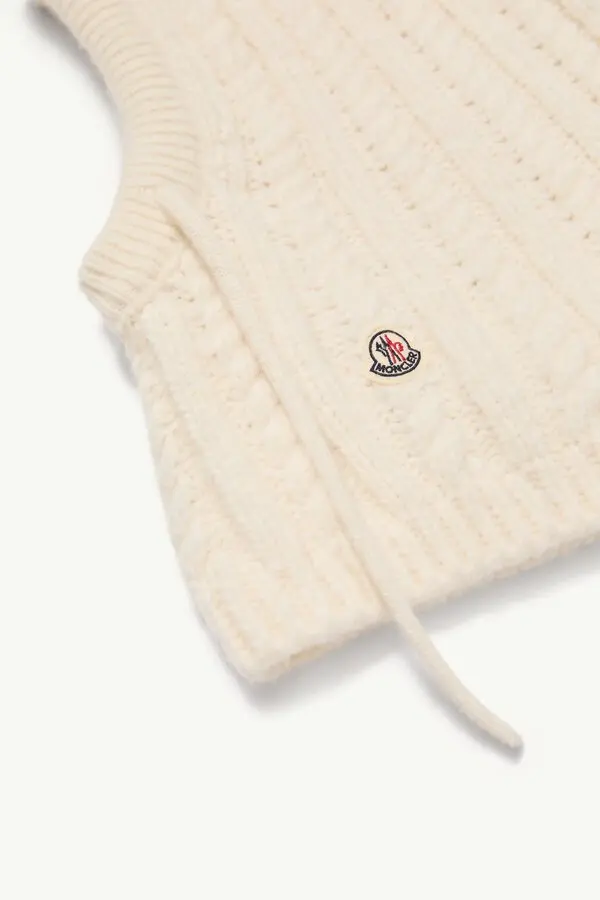 Moncler Cable Knit Alpaca Blend Balaclava