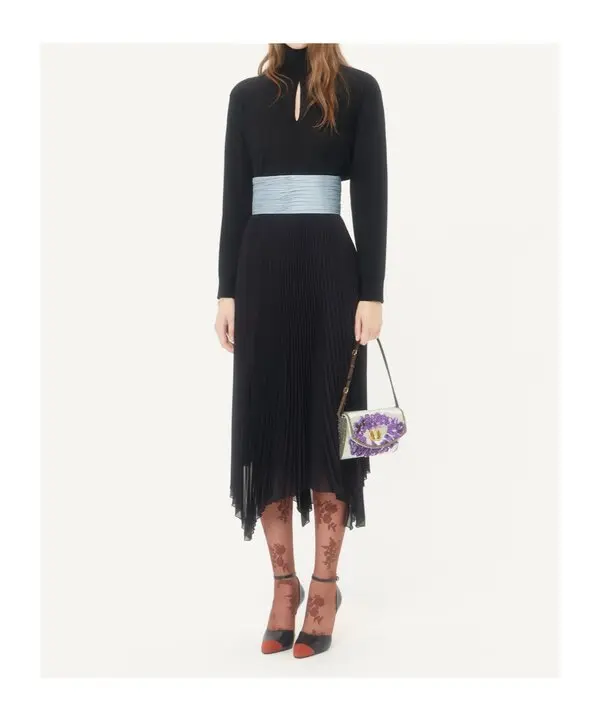 Valentino Garavani Pleated Midi Skirt