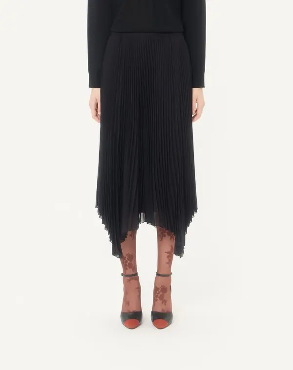 Valentino Garavani Pleated Midi Skirt