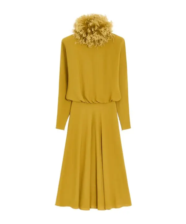 Valentino Garavani Long Sleeve Dress - Orange