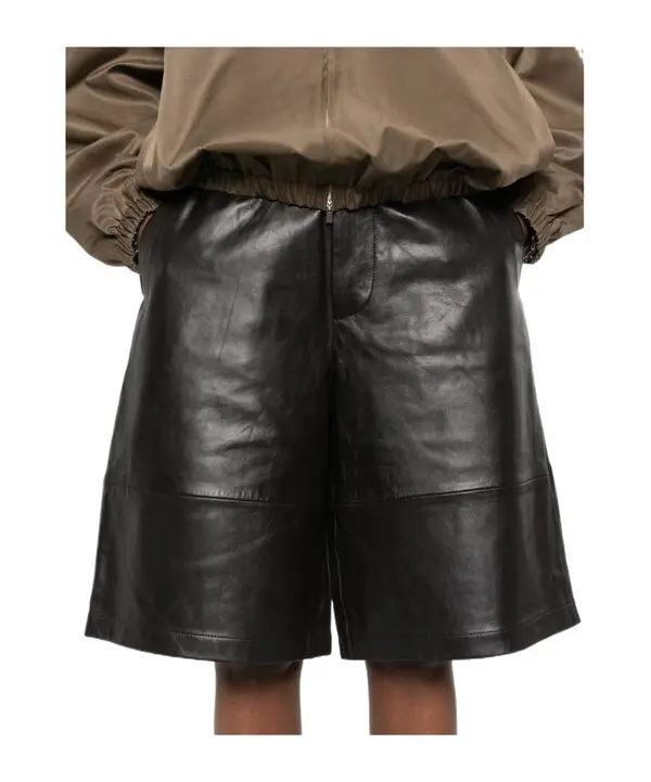 THE FRANKIE SHOP Leather Bermuda Shorts