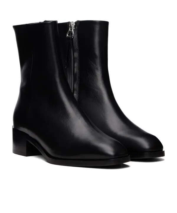 AeydĒ Solid Leather Ankle Boots