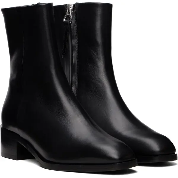 AeydĒ Solid Leather Ankle Boots