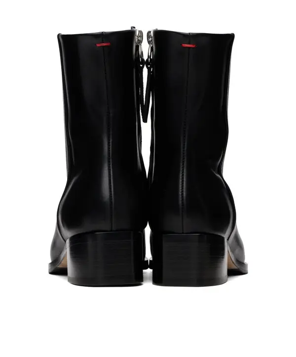 AeydĒ Solid Leather Ankle Boots