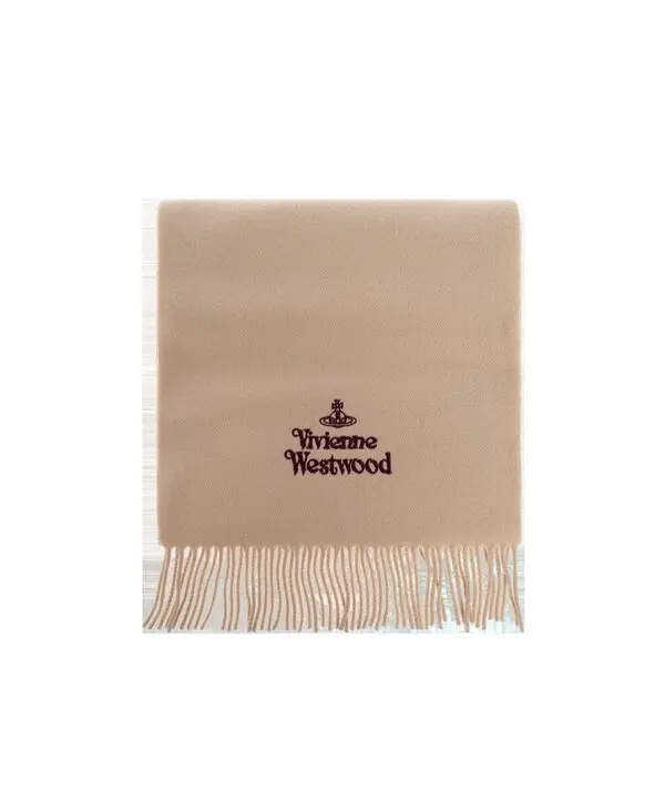 VIVIENNE WESTWOOD Tassel Scarf - Beige