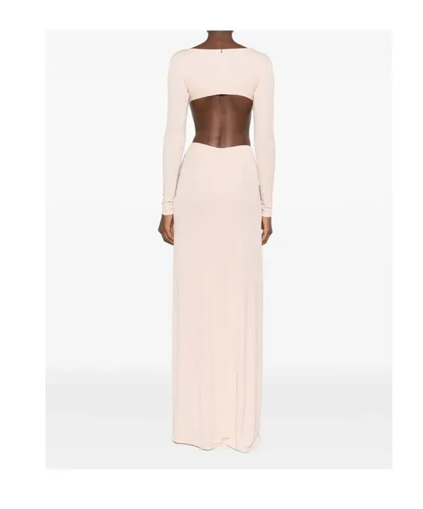Elisabetta Franchi Cut-out Ruched Maxi Dress