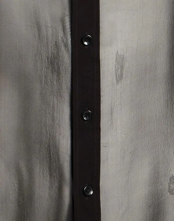 Saint Laurent Solid Color Silk Shirts