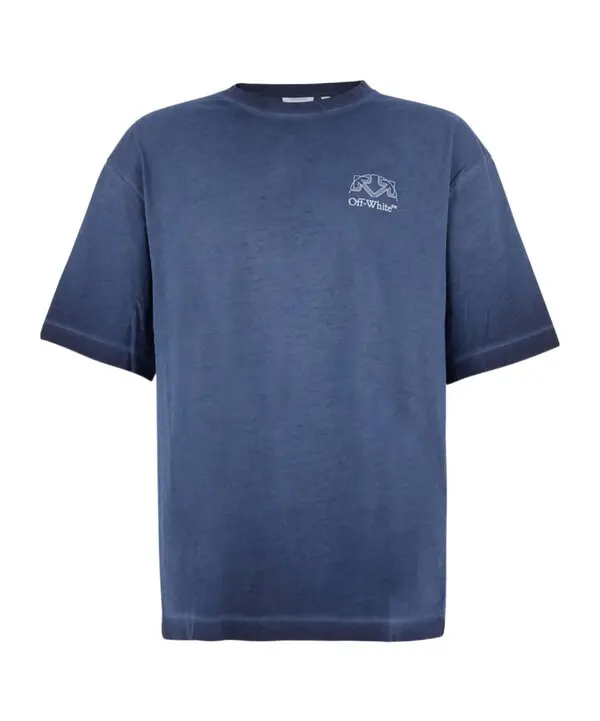 Off-White Short-sleeved T-shirt - Blue