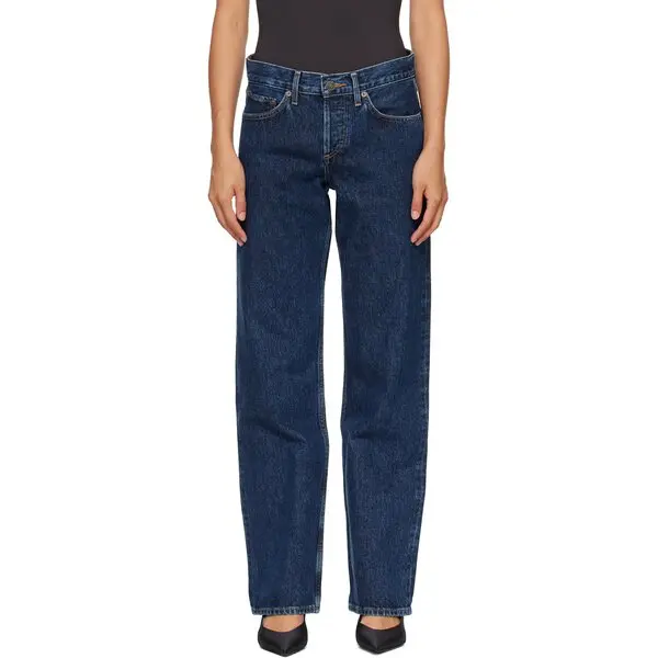 AGOLDE Midrise Wideleg Jeans - Blue