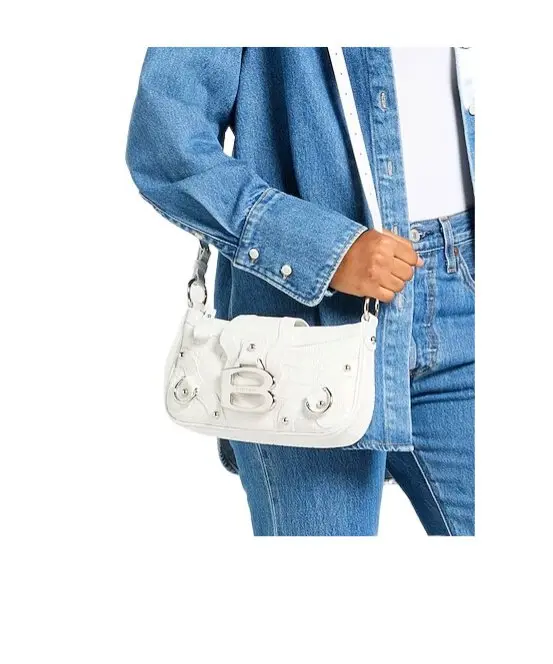 Balenciaga Crocodileembossed Crossbody Bag