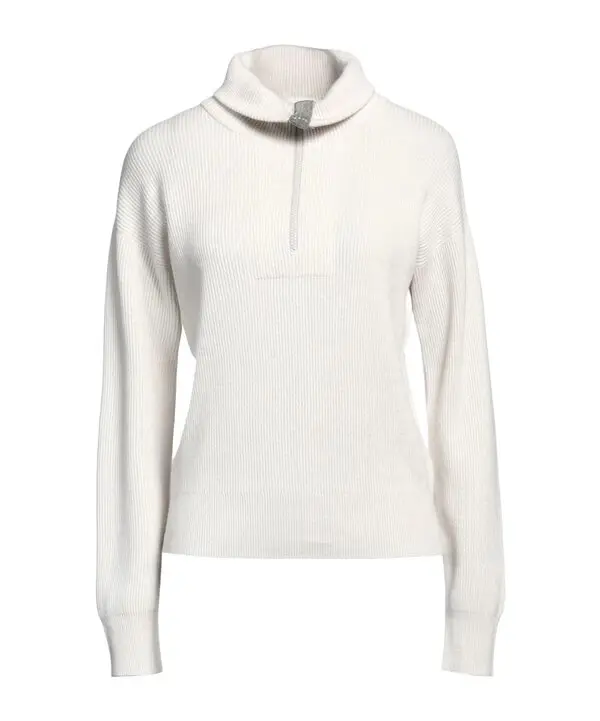 Brunello Cucinelli Solid Color Polo Necks - White