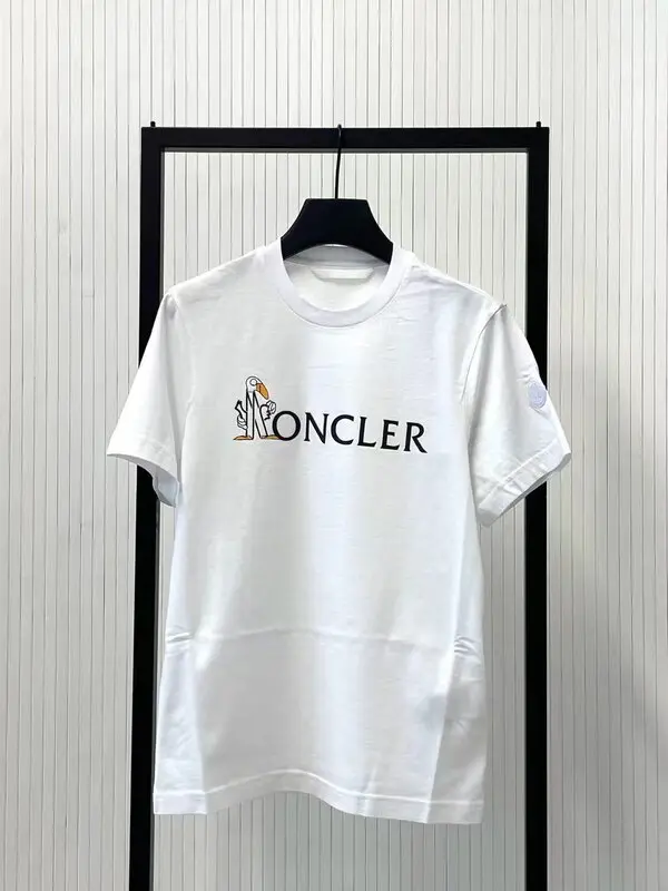 Moncler Logo Printed Crewneck T-shirt - White
