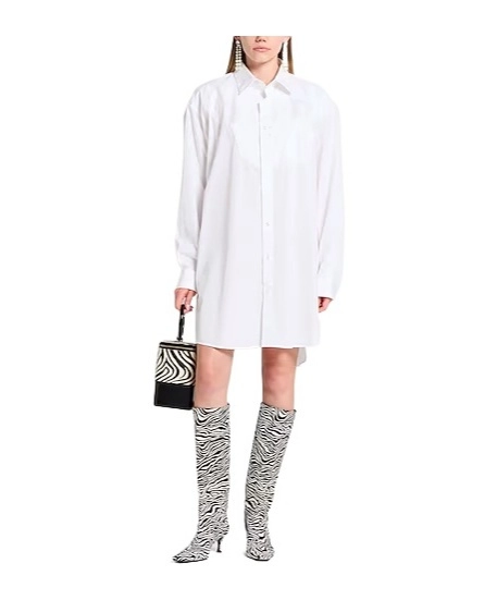 MAISON MARGIELA Solidcolor Longsleeve Shirt Dress