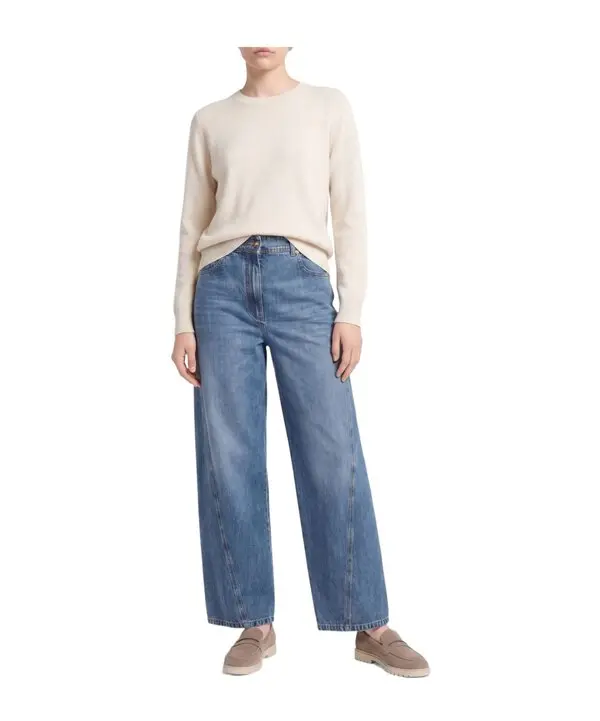 Brunello Cucinelli Light Wash Straight Leg Jeans