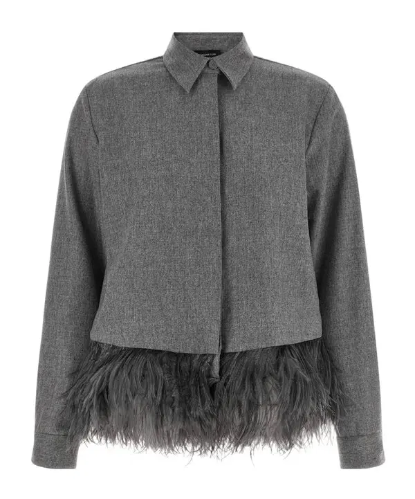 Fabiana Filippi Feather-trimmed Shirt