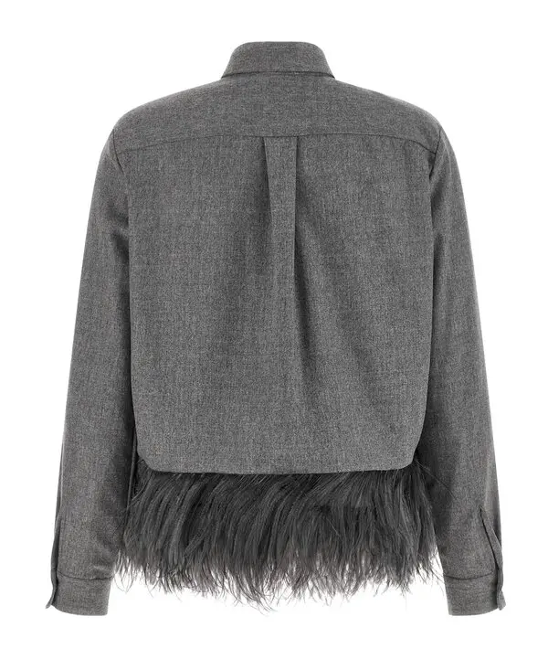 Fabiana Filippi Feather-trimmed Shirt