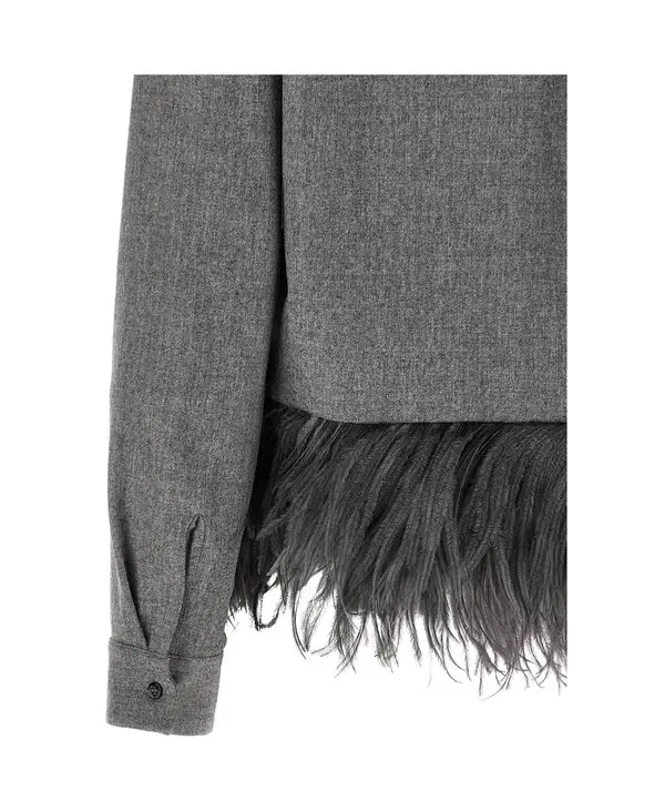 Fabiana Filippi Feather-trimmed Shirt