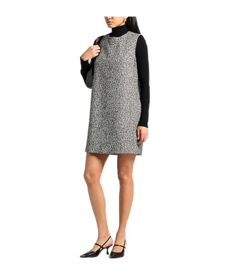 Max Mara Twotone Tweed Sleeveless Dress