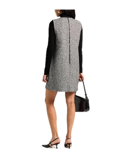 Max Mara Twotone Tweed Sleeveless Dress