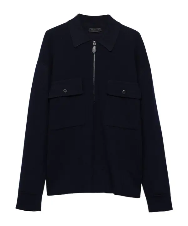 Prada Cashmere Polo Shirt - Navy